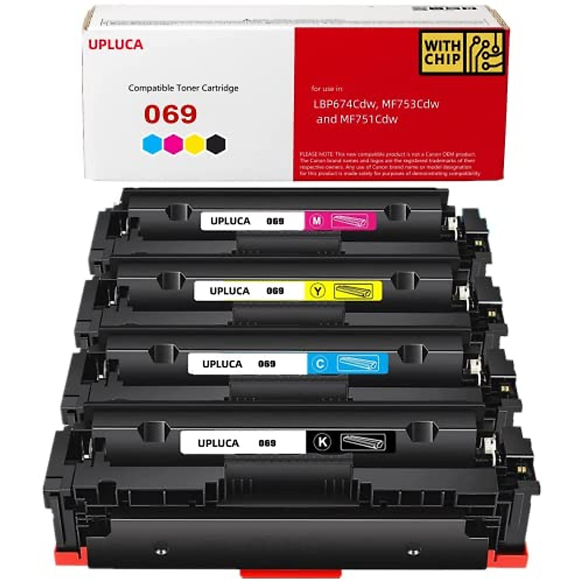 069 069H Toner Cartridge 4-Pack Compatible Replacement for Canon 069 Toner Cartridge for Canon imageCLASS MF753Cdw MF751Cdw LBP674Cdw Series Printer Ink