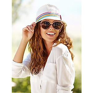 Frienda 3 Pieces Women Polarized Oversized Sunglasses Shiny Composite Frame Sunglasses Vintage Rhinestone Glasses