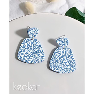 Keoker Boho Silk Screen Stencils for Polymer Clay, 3PCS Aztec Silk Screen for Polymer Clay, for Printing on Jewelry Clay Earrings Decoration, Each 6" X 3.8" (Boho)