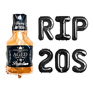 RIP Twenties Party Balloons 30th Birthday Party Decorations Death to My Twenties Birthday Party Supplies RIP 20s Birthday Decorations