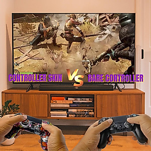 Skin for Ps4 Controller, Anti-Slip Silicone Shell Cover Case with 2pcs Thumb Grip Caps for PS4/ Slim/Pro Dualshock 4 Controller Wireless Gamepad (Lion Dance)