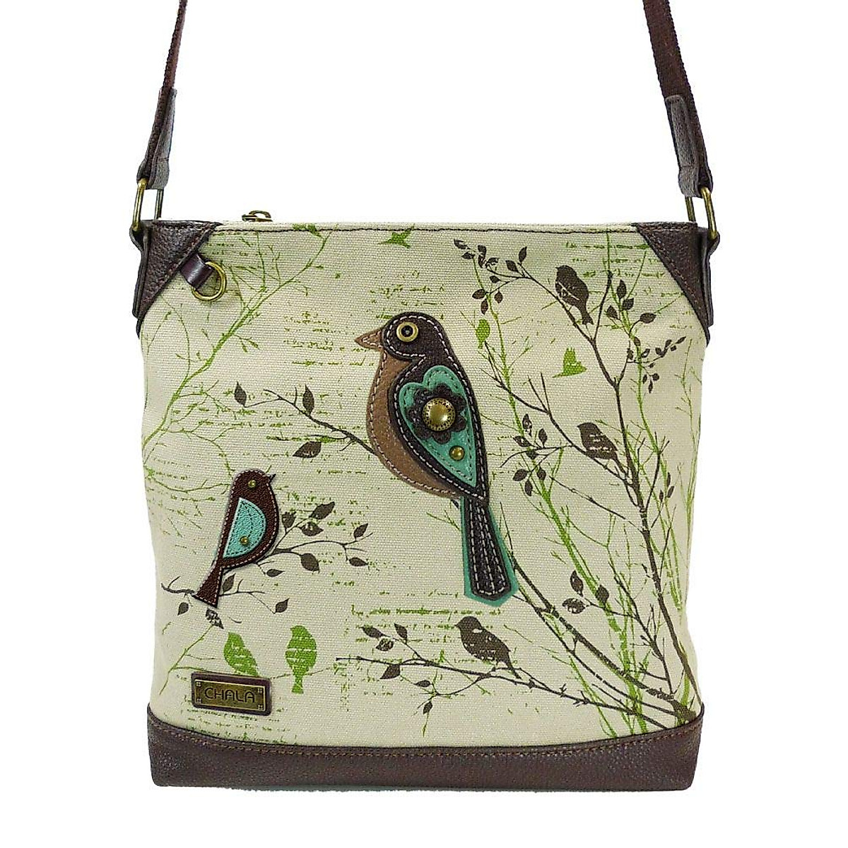 Chala Handbags Safari Bird Canvas Crossbody Bag Purse