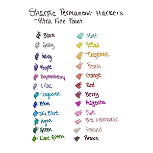 Sharpie Permenant Markers, Ultra Fine Point, 6 Packs of 24 Assorted colors