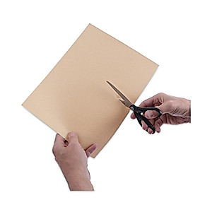 Universal 92008 Stainless Steel Office Scissors, 7" Long, Straight Handle, Black