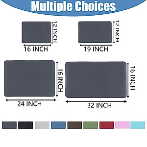 TCASH Dish Drying Mat for Kitchen Counter,24 x 16 In Kitchen Super Abosrbent Draining Mat, Non-Slip Dish Drying Pad with Rubber Backed, Hide Stain Drainer Mats for Countertop and Coffee Maker