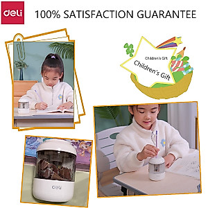 Deli Electric Pencil Sharpener,5,000 Times for Tungsten Steel Blade,1 Year Warranty (Jet Black)