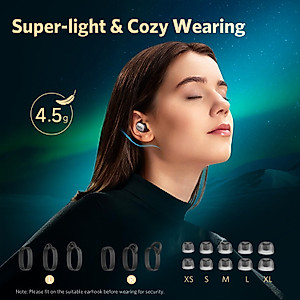 EarFun Free Pro 3 Noise Cancelling Wireless Earbuds, Snapdragon Sound, Qualcomm aptX™ Adaptive, 6 Mics ENC, Bluetooth 5.3 Earbuds Free Pro 3 Protective Case Cover