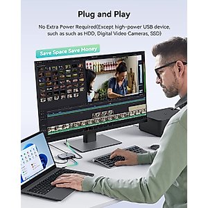 USB Switch 3.0 KVM Switch, ABLEWE Aluminum USB switcher 2 Computers Sharing 4 USB Devices for PC Printer Scanner Mouse Keyboard with 2 Pack USB 3.0 Cable