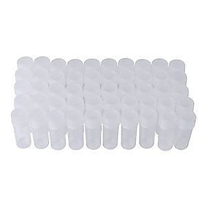 5ML Plastic Sample Bottles, 50 Pcs Small Clear Bottle, Scientific Plastic Test Tubes Screw Top Tube Vial Clear Seal