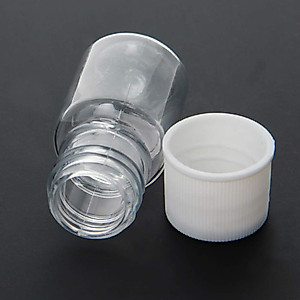 Bettomshin 10Pcs 5ml PE Plastic(Food Grade) Bottles with Caps, Lab Wide Mouth Small Plastic Water Bottles Reagent Bottle, Liquid/Solid Sample Seal Storage Container Transparent