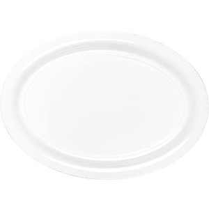 Carlisle FoodService Products Displayware Plastic Catering Platter 21" x 15" White