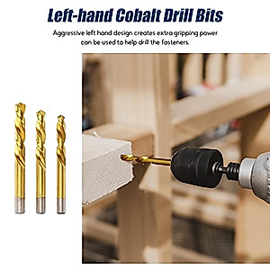 Screw Extractors, PTSTEL 49PCS Nut Removal And Drill Bit Set, Multi-Spline Screw Extractors, Spiral Screws Extractors, Left Hand Cobalt Drill Bits Tool Kit