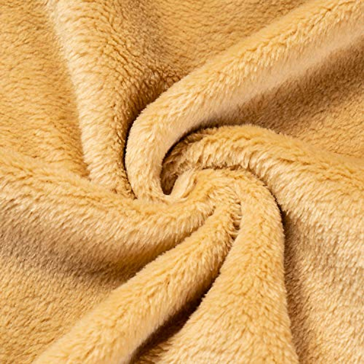 Flannel Blanket Fleece Throw Queen Size Yellow Mustard All Season Lightweight Plush Cozy Super Soft Luxury Couch Sofa Bed Blanket (Yellow Mustard, Queen 90x90)