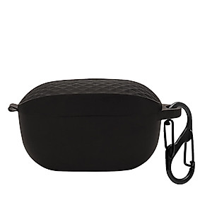 LiZHi for JBL Vibe 100 TWS Case Cover, Soft Silicone Skin Cover Shock-Absorbing Protective Case with Keychain for JBL Vibe 100 TWS - True Wireless in-Ear Headphones - Black