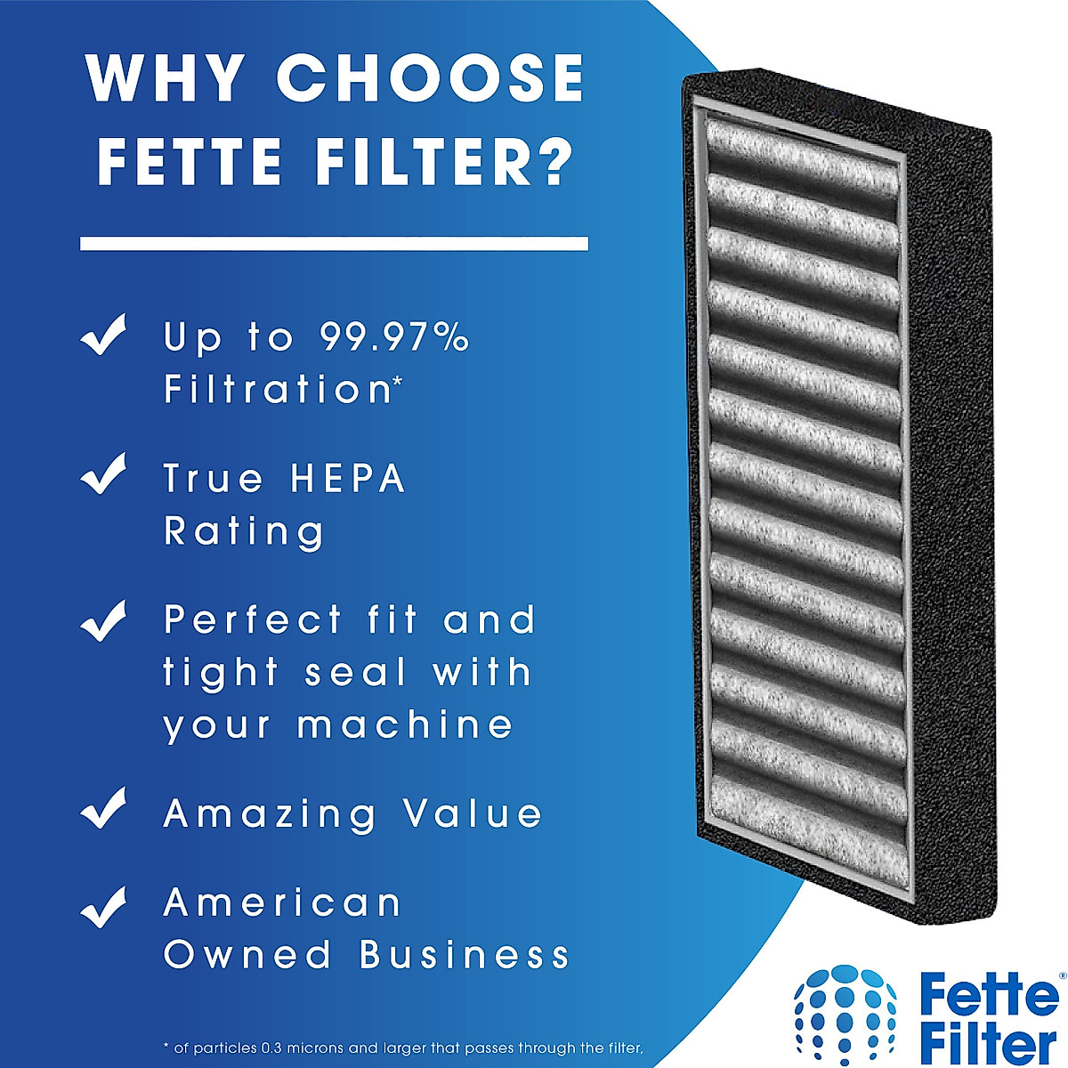 Fette Filter -DSTx HEPA + Carbon Premium Filter Replacement Compatible with Clarifion DSTx Mini Personal Air Purifiers - Pack of 4