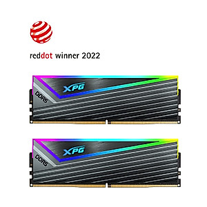 XPG Caster RGB DDR5 6000MHz 32GB (2x16GB) CL40-40-40 PCS-48000 UDIMM 288-Pins Desktop SDRAM Memory RAM Kit (AX5U6000C4016G-DCCARGY)
