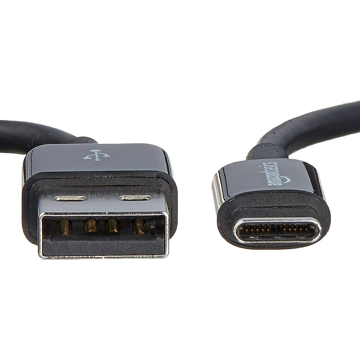 Amazon Basics USB Type-C to USB-A 2.0 Male Charger Cable, 6 Feet (1.8 Meters), Black, Laptop