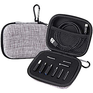 BHSKJSZ 10Piece Type C Adapter Kit, Compatible with Micro-USB/Type-C/USB/1 -p Hone Cable,Foam Insert Travel Case with Carabiner, Includes USB Type C Cable