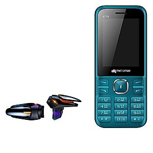 BoxWave Gaming Gear Compatible with Micromax X778 - Touchscreen QuickTrigger Auto, Trigger Buttons Autofire Gaming Mobile FPS - Jet Black