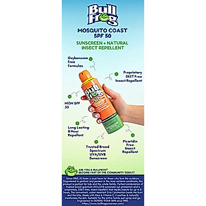 Bullfrog Mosquito Coast Bug Spray Insect Repellent + Sunscreen SPF 50, Continuous Spray 5.5oz