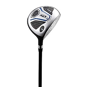 Aspire XD1 Men's Complete Golf Clubs Package Set Includes Titanium Driver, S.S. Fairway, S.S. Hybrid, S.S. 6-PW Irons, Putter, Bag, 3 H/C's Right Hand - Blue - Choose Size! (Regular Size, Right Hand)