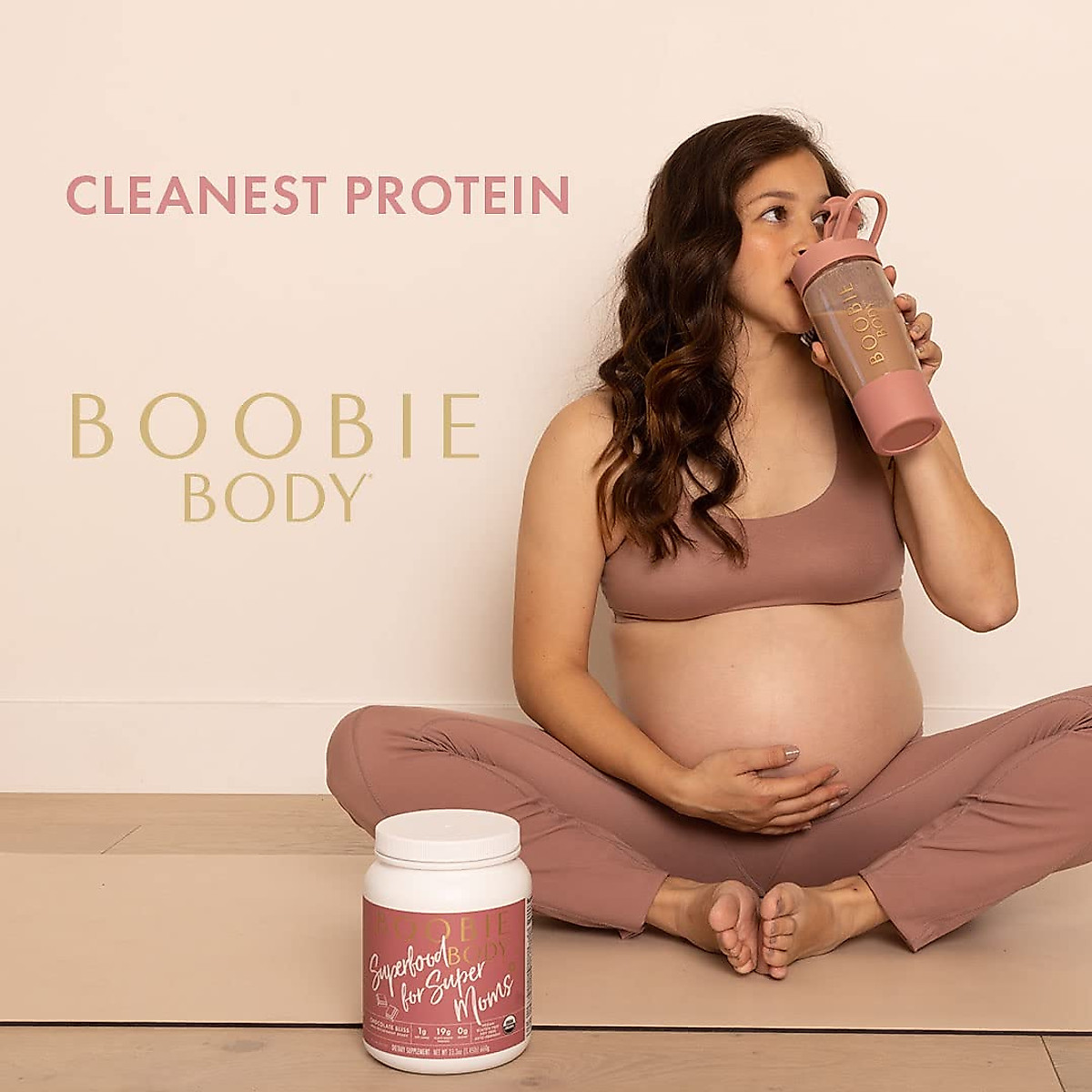 Boobie Body Organic Superfood Plant-Based Protein Shake, Chocolate Bliss, [23.4oz, 1 Tub] (Package May Vary)
