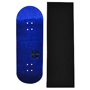 Prolific Wooden Fingerboard Deck, Blue Yeti - 32mm x 97mm - Handmade, Pro Shape & Size - Five Plies Wood Veneer - Includes Prolific Foam Tape - Teak Tuning