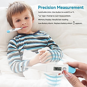 Thermometers for Adults & Kids - Medical Grade, Accurate Oral & Armpit Thermometer, Ideal for Travel, Digital Oral Thermometer for Newborns & Children, Easy-to-Use & Read