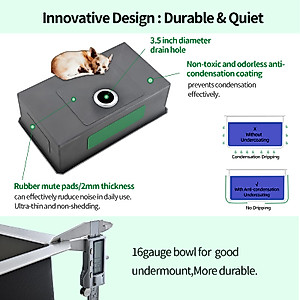 EcoChannels Undermount Kitchen Sink, 32 x 19 Inch Sink Kitchen 16 Gauge Stainless Steel Large Kitchen Sinks Single Bowl