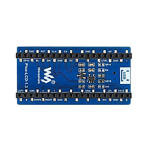 waveshare 1.3 inch LCD Display for Raspberry Pi Pico, IPS Screen Display Module, 65K RGB Colors, 240x240 Pixels, Embedded ST7789 Driver Chip, Using SPI Bus, Compatible with Raspberry Pi Pico Header