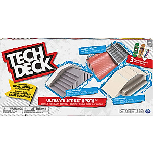 TECH DECK, Ultimate Street Spots Pack with 3 Fully Assembled Exclusive Boards Toys, Coast to Coast Edition