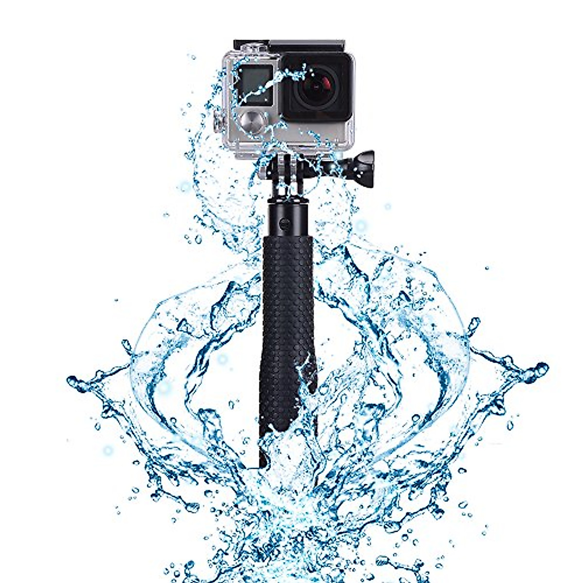 Vicdozia Camera Handle Grip Support Monopod Adjustable Pole Compatible with Go Pro Hero 8 7 6 5 4 3+ 3 Session AKASO SJCAM Xiaomi Yi DJI OSMO Action and More Sports Cameras