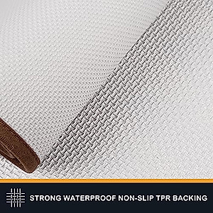 PURRUGS Dirt Trapper Door Mat 24" x 35.5", Non-Skid/Slip Machine Washable Microfiber Entrance Rug, Shoes Scraper, Dog Door Mat, Super Absorbent Floor Mat for Muddy Wet Shoes and Paws, Brown