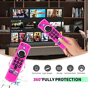 Zazolyne [3 Pack] Remote Cover Compatible with 3rd Gen 4k/4k Max Glowing Cover Remote Case Upgrade Silicone