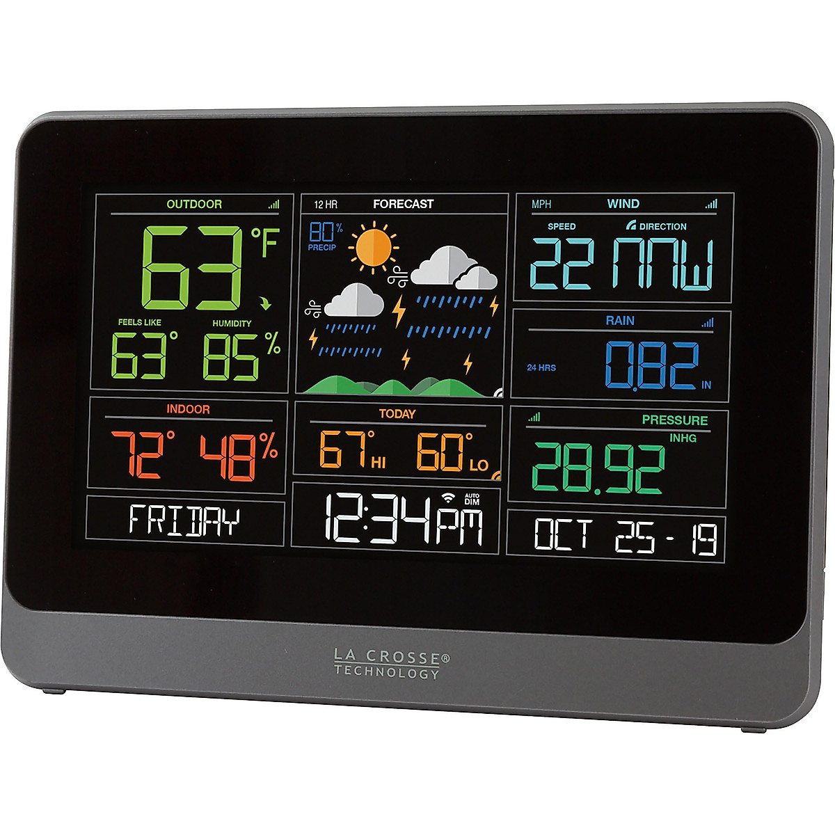 La Crosse Technology C83100-INT WiFi Professional Weather Station, Black