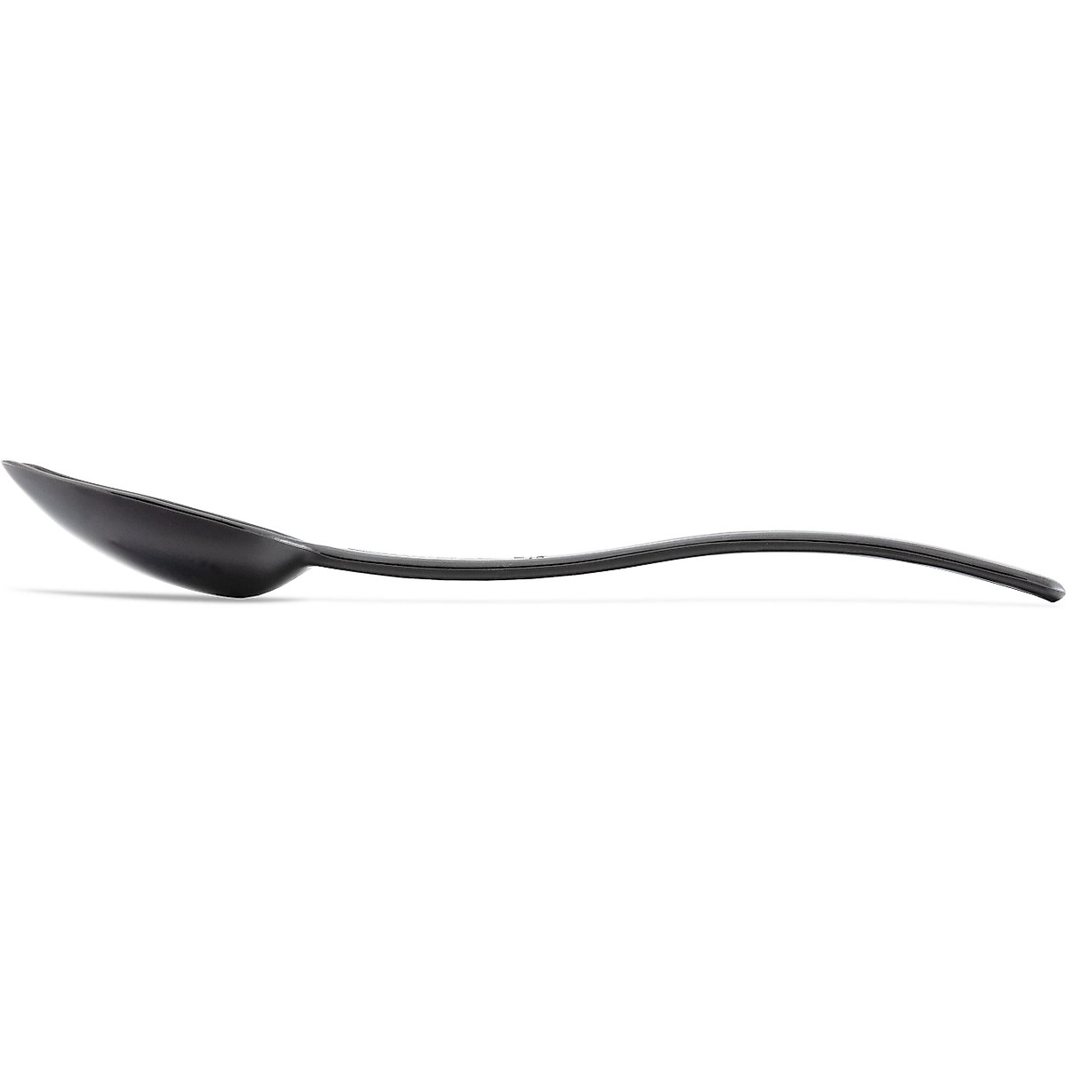 CFS Plastic Solid Spoon, 9 Inches, Black, (Pack of 12)