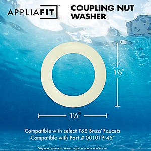 Coupling Nut Washer Compatible with T&S Brass 001019-45 - 12 Pack