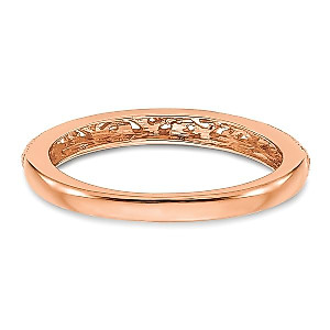 IceCarats 14K Rose Gold 3mm Antique Filigree Wedding Band Ring size 6