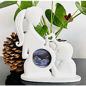 3MAZINGS Ultrasound Picture Frame Gender Reveal New Parents Pregnant Mom Pregnancy Love Gifts Baby First Sonogram Frames (Ultrasound Picture Frame - Family of 3)