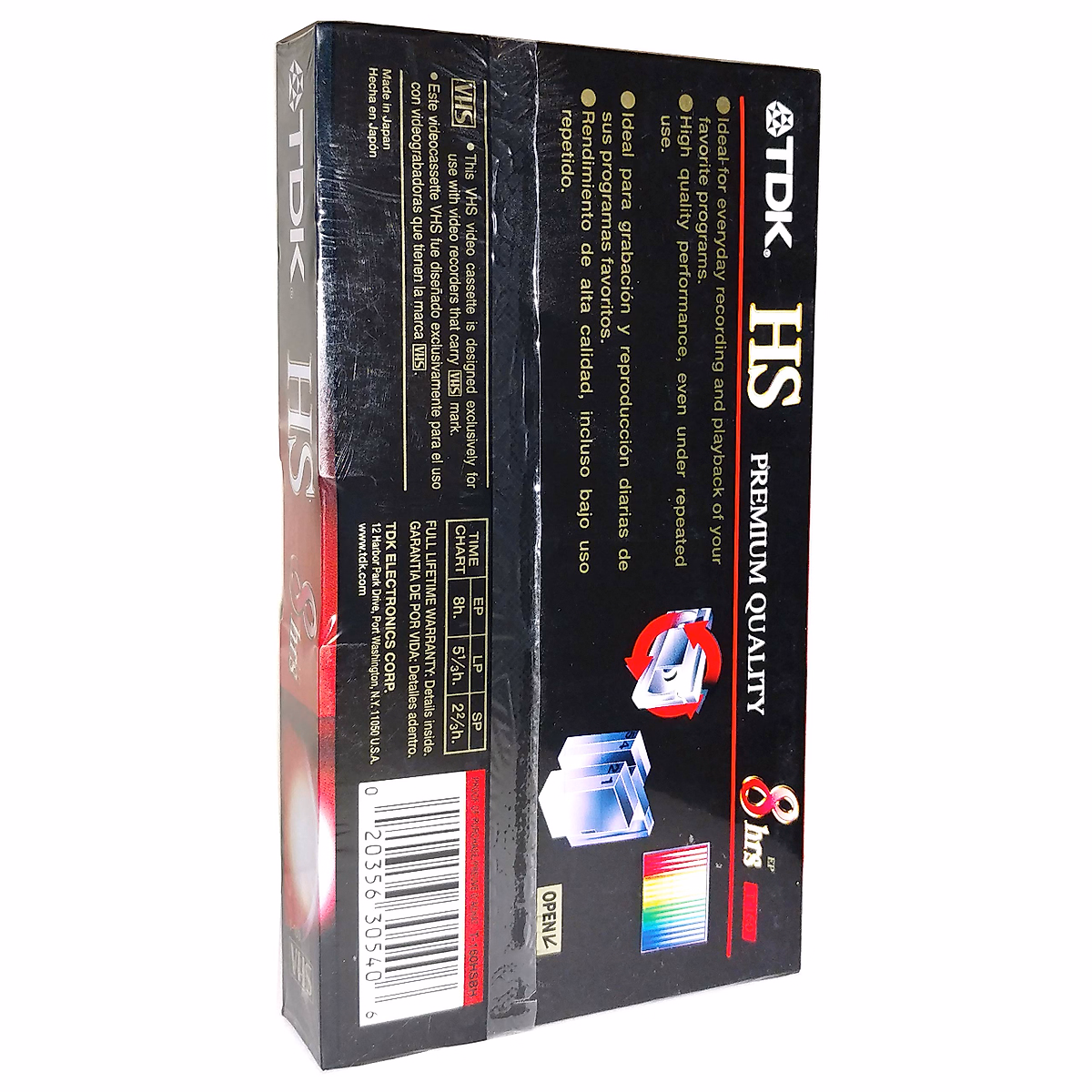 3 Pk - TDK Premium Quality HS 8 Hour T-160 Blank VHS Cassette Tapes