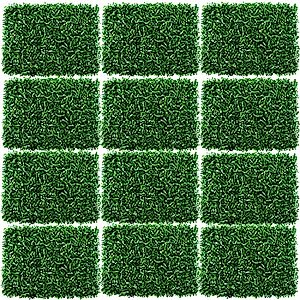 uyoyous 12PCS Grass Wall Panels 24x16 Inch Artificial Boxwood Hedges Mat Grass Backdrop Fence Screen Privacy Greenery Panel Indoor Outdoor Decor for Garden Backyard Patio Party, 31 Sq.ft