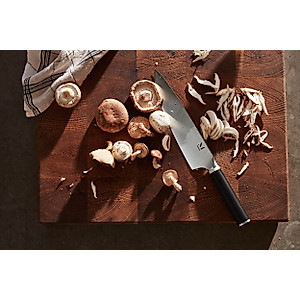 Material - Magnetic Knife Block Set - Kitchen Knife Set - Knife Block, 8" Chef Knife, 6" Serrated Bread Knife, 4" Paring Knife, Walnut/Almost Black