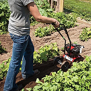 EARTHQUAKE 41999 MC43 Cultivator, 43cc 2-Cycle Viper Engine, 6-10” Adjustable Width, 8” Max Depth, Overhand Handlebars, Lightweight, U.S. Based Customer Service, Red/Black