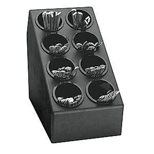 DISPENSE-RITE CTSH-8BT Eight Compartment Countertop Flatware Organizer