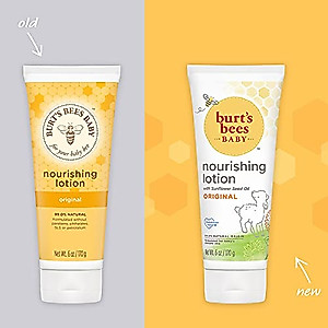 Burt's Bees Baby Nourishing Lotion, Original Scent Baby Lotion - 6 Ounce Tube - Pack of 3
