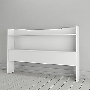 Nexera Queen Size Bookcase Headboard, White