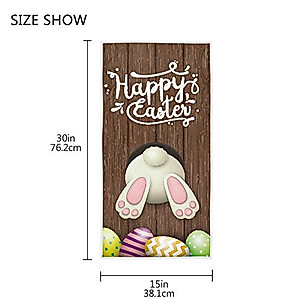 QUGRL Funny Easter Bunny Hand Towels Eggs Hunter Soft Quality Premium Washcloths Kitchen Dish Towels Bathroom Decor for Guest Hotel Spa Gym Sport 30 x 15 inches