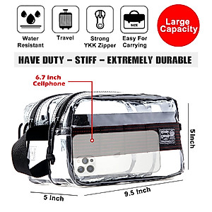 Rough Enough Clear Toiletry Bag Clear Makeup Bag Pouch Bundle Set RE8562+RE8201