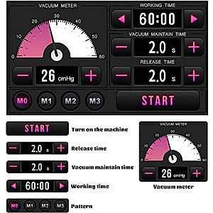 Unsvorns Vacuum Therapy Machine, BBL Machine, Upgrade Version Touch Screen Vacuum Cupping Massager with 24 Vacuum Cups and 3 Pumps