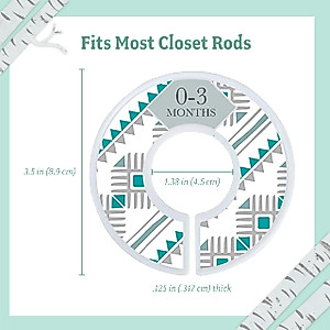 Baby Nest Designs 20x Baby Hangers for Closet with 7X Baby Closet Dividers for Nursery Velvet Baby Clothes Hangers Unisex Newborn Essentials Baby Size Organizer for Infant Clothing to 24 Months